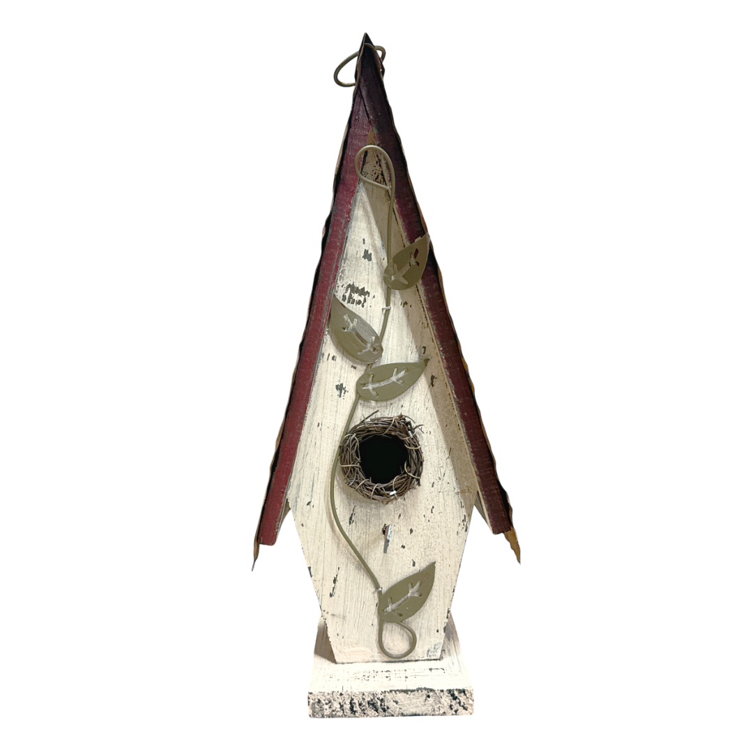 14" Triangular Wooden Birdhouse — Berry Hill