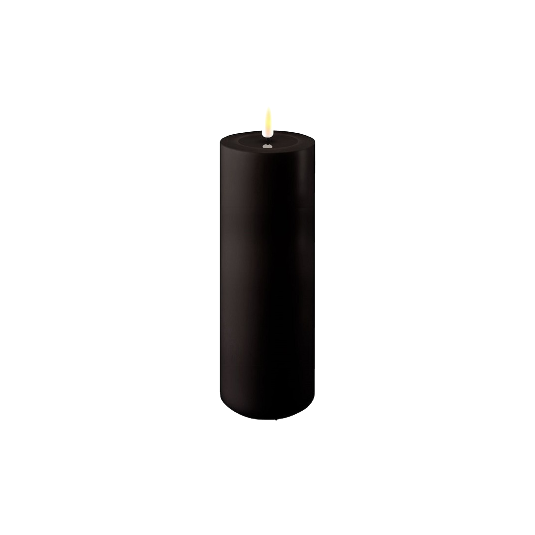 OUTDOOR Black LED Candle 3x8 Inch - Flameless Melt — Berry Hill