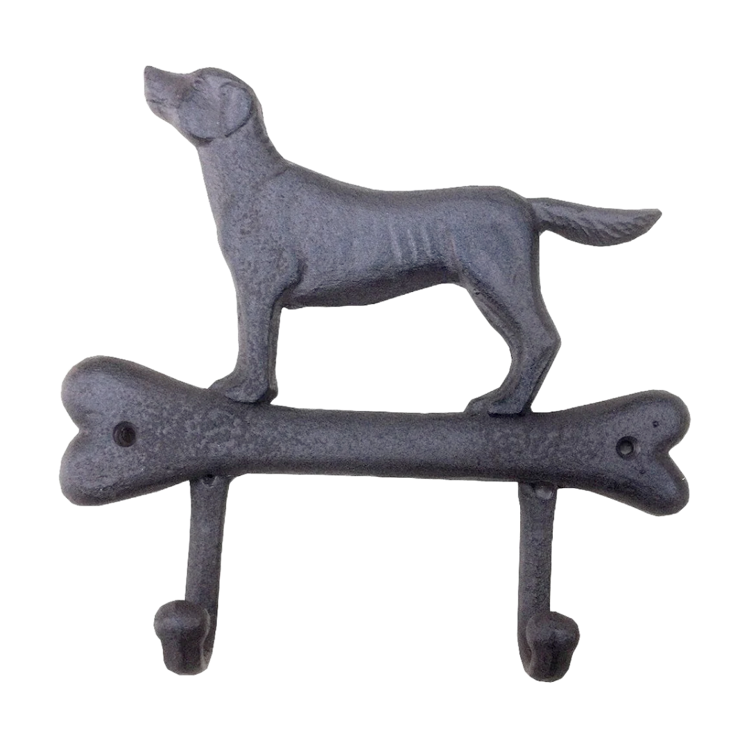 Cast Iron Dog Bone 2-Hook Rack — Berry Hill