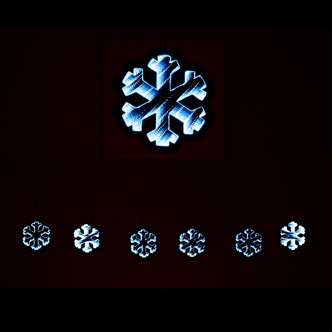 70" Snowflake Garland LED Infinity Light — Berry Hill
