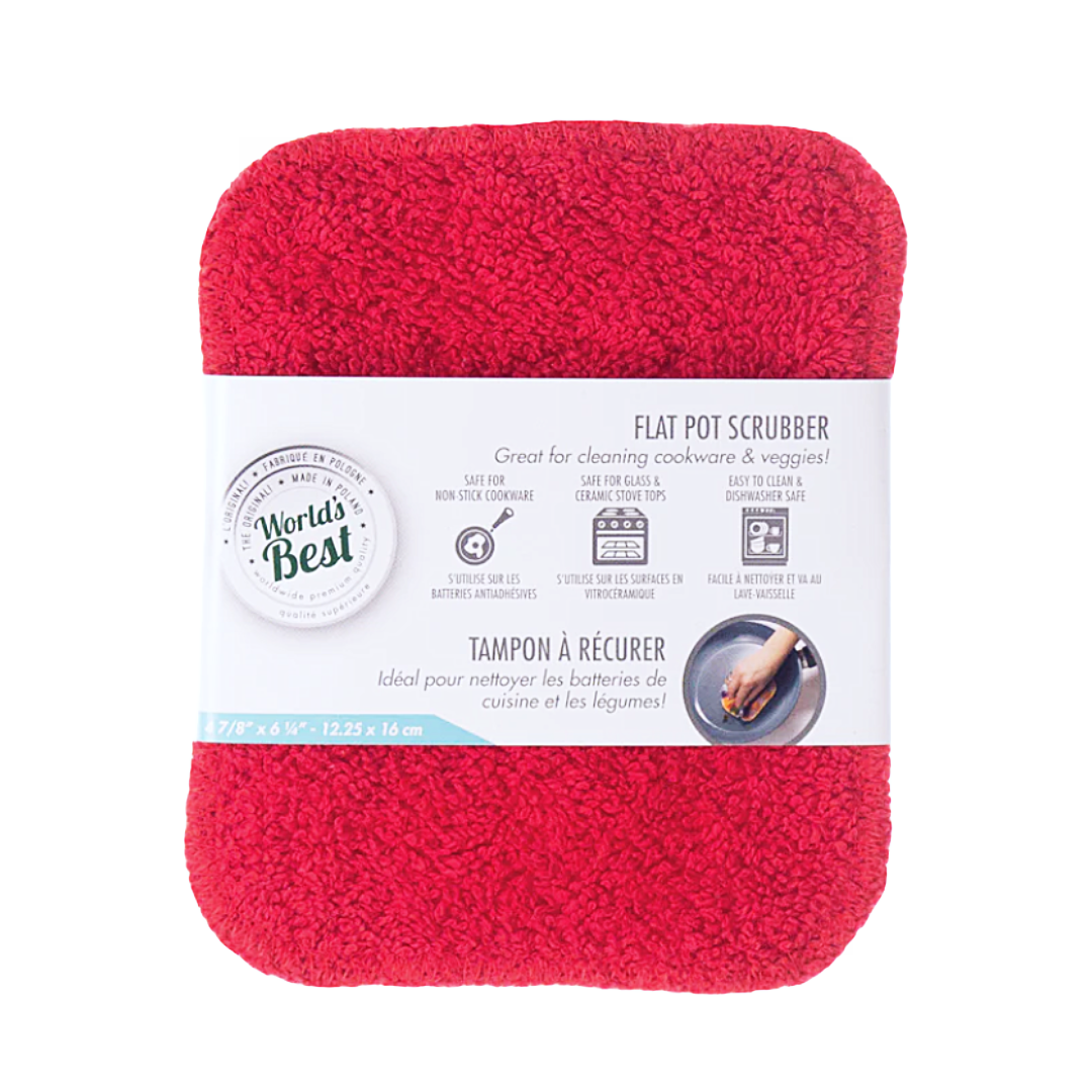 World's Best Single Flat Pot Scrubber - Solid Colour — Berry Hill