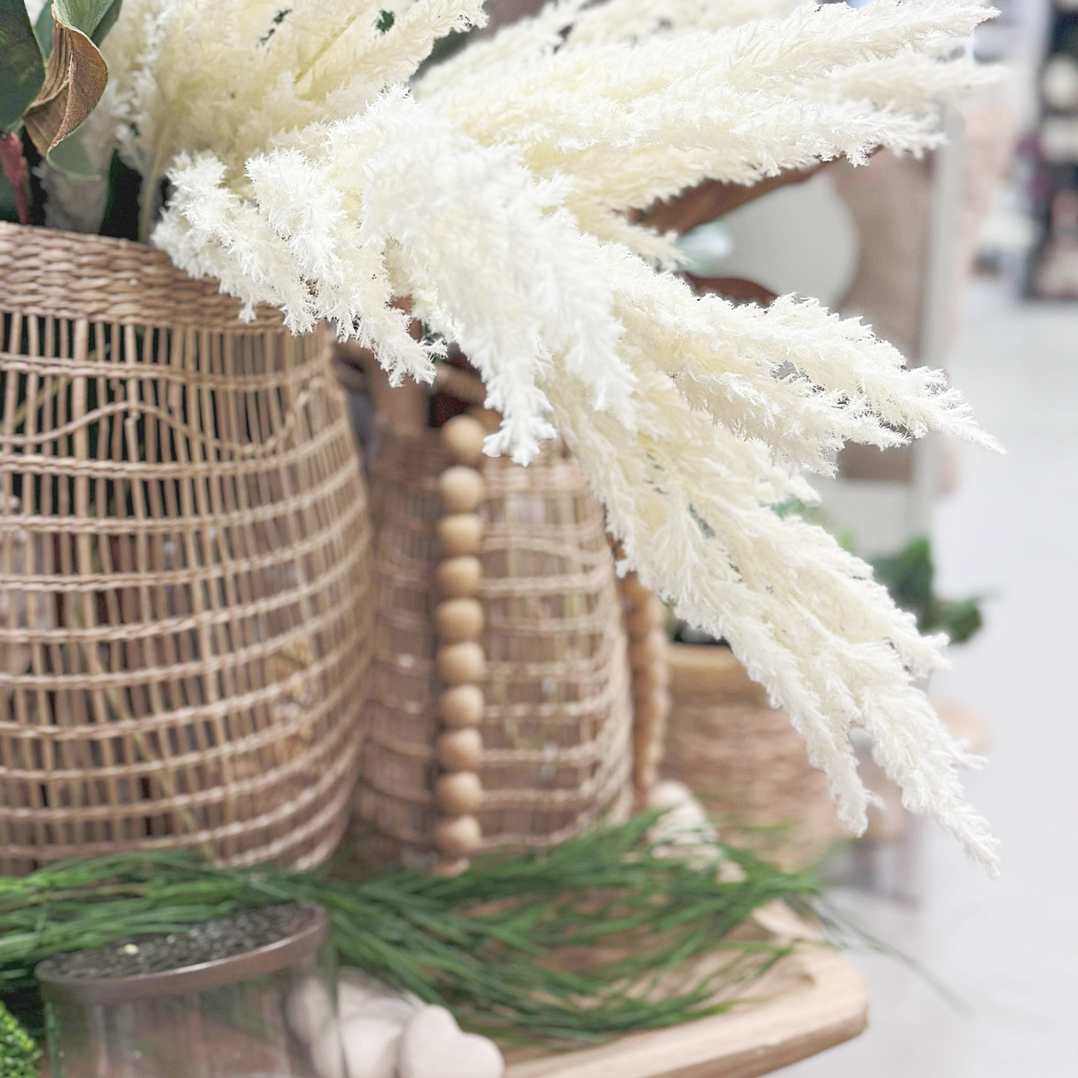 28 Inch Artificial Cream Pampas Grass Spray — Berry Hill