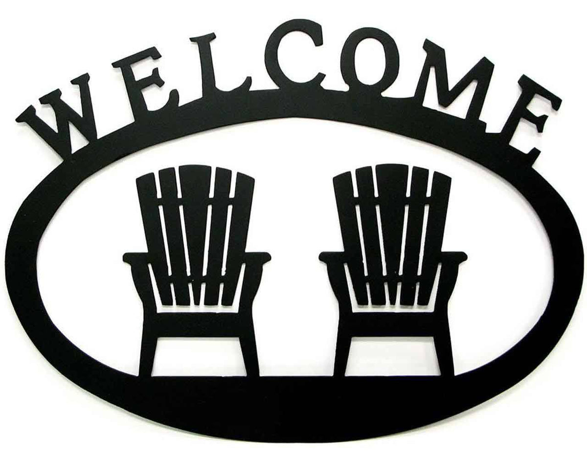 Muskoka Chair "Welcome" Sign - LG — Berry Hill